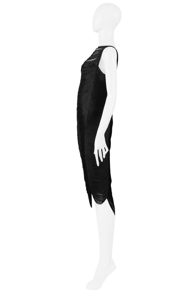 Jil Sander By Raf Simons Navy Fringe Runway Dress 2009 at 1stDibs