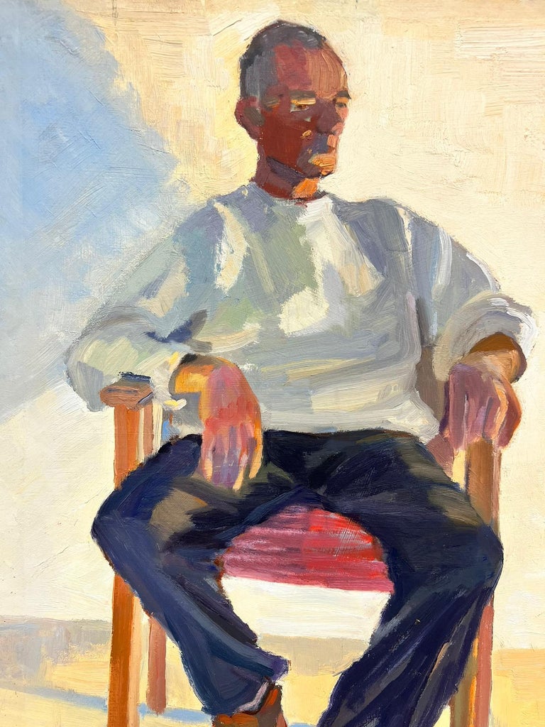 Jill Jackson - British Contemporary Modernist Oil Portrait of Man ...