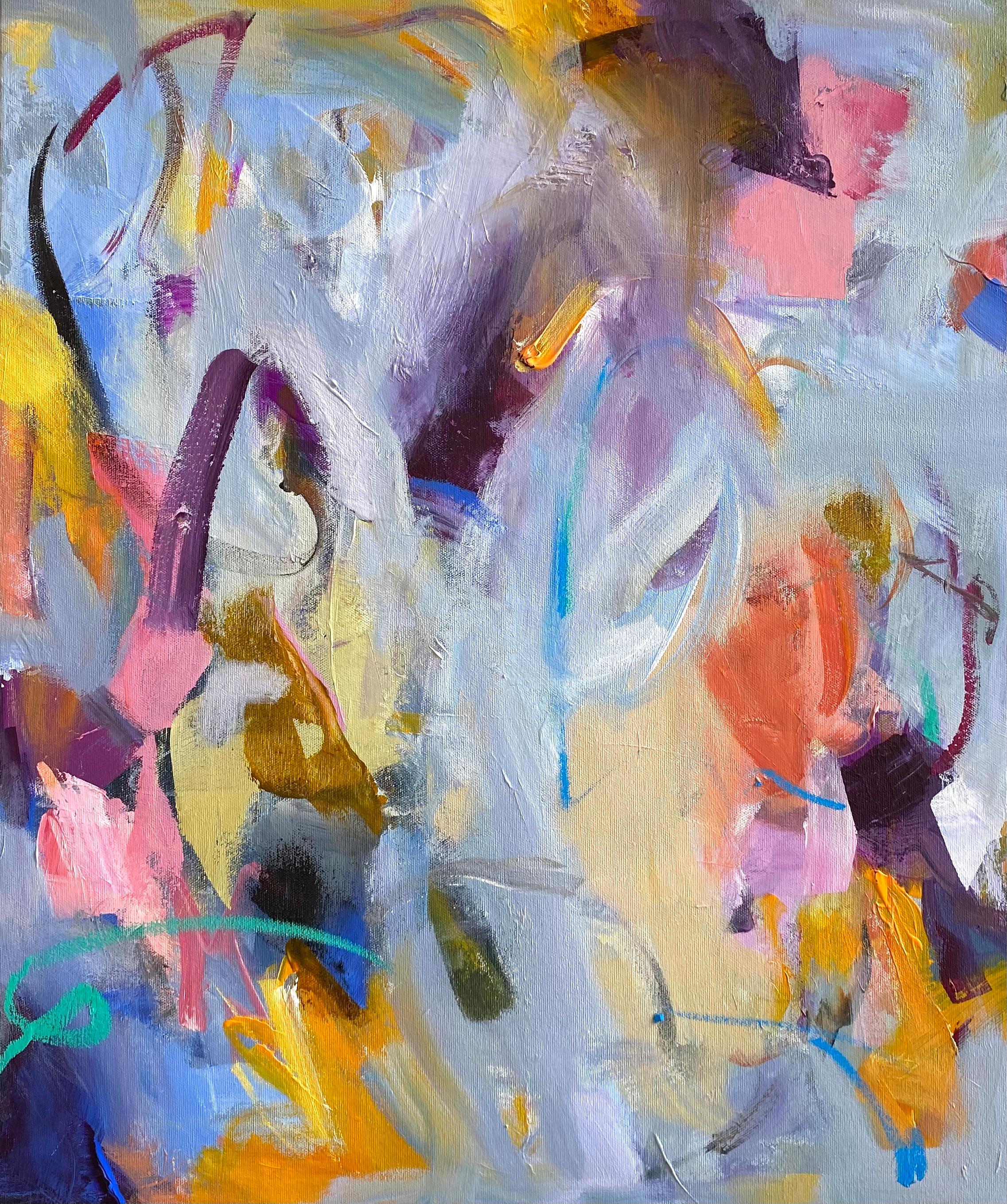 Jill Morton - Jump Into the Flow, Abstract Painting For Sale at 1stDibs