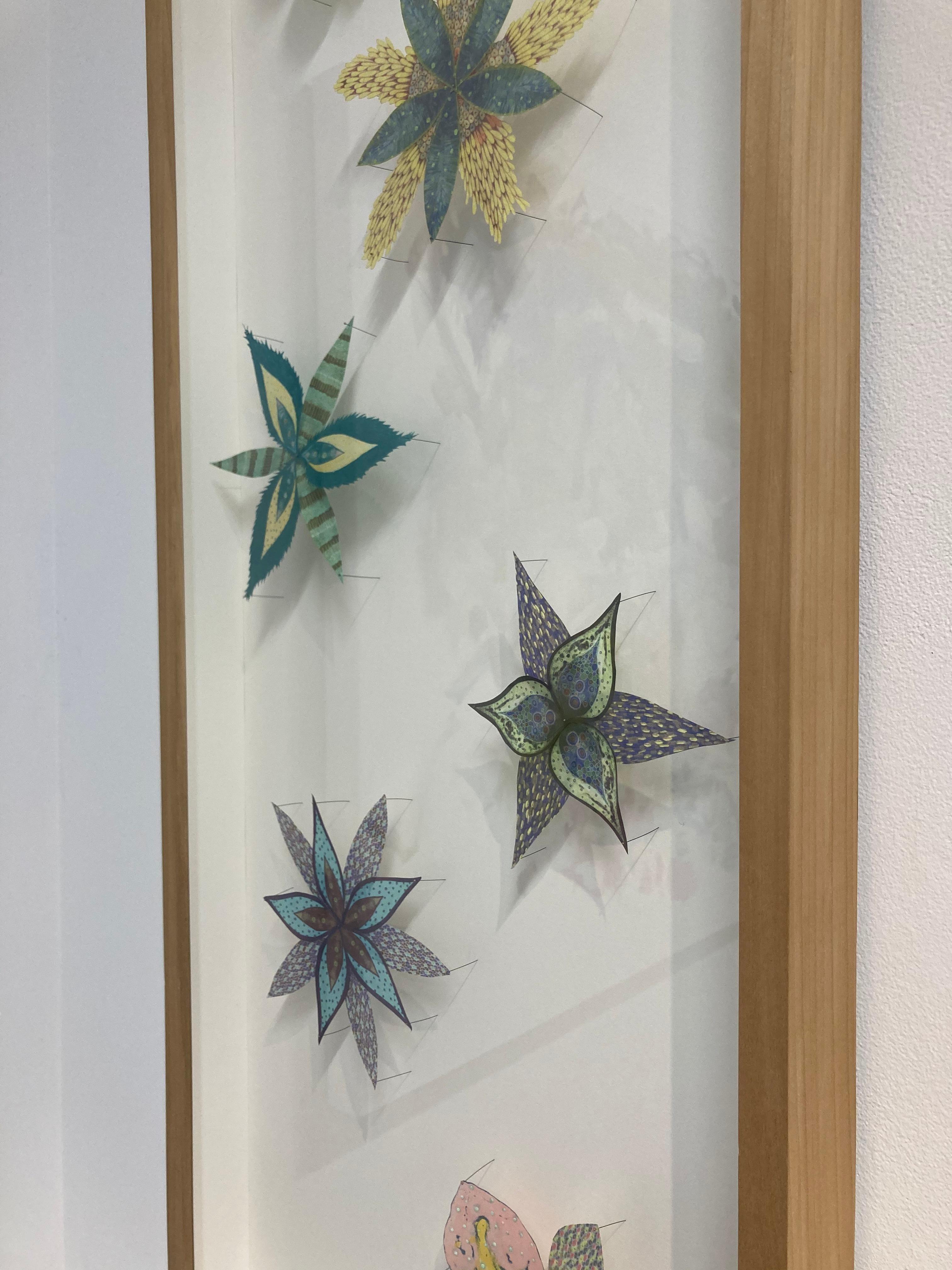 Jill Parisi - Colorburst Pinwheels, Pinned Paper Flowers in Green, Pink ...