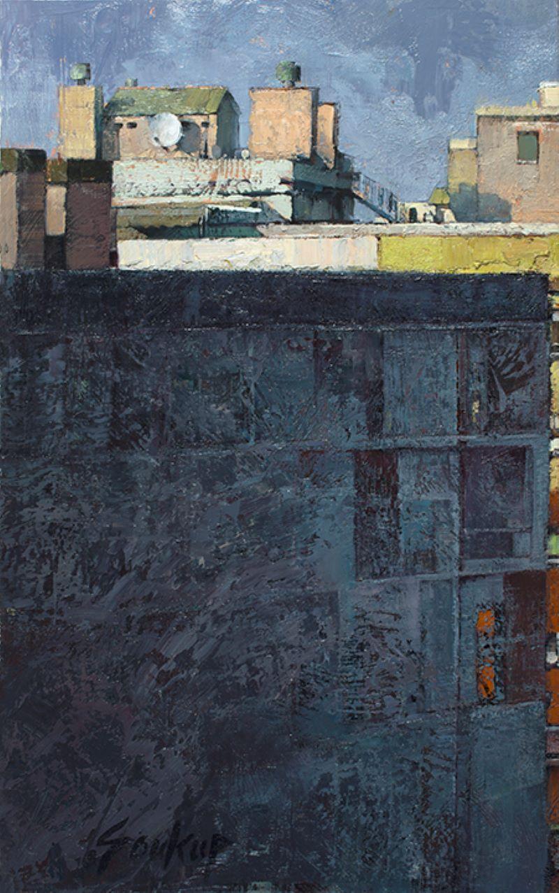 Jill Soukup - "Window View Barcelona No. 1", Oil Painting For Sale at ...