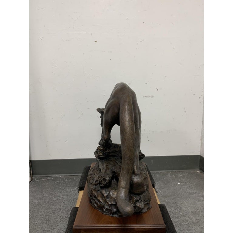 Jim Agius Signed and Numbered "Cougar, Ghost of the Rockies" Bronze ...