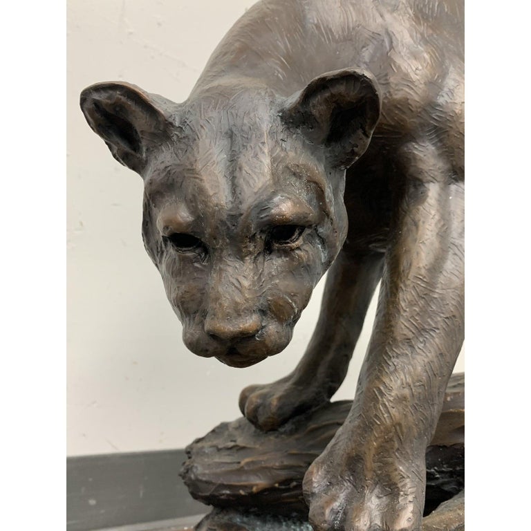 Jim Agius Signed and Numbered "Cougar, Ghost of the Rockies" Bronze ...