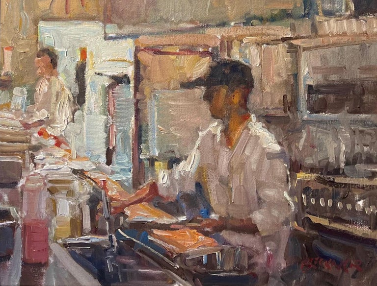 Jim Beckner - "Chef," Oil Painting at 1stDibs