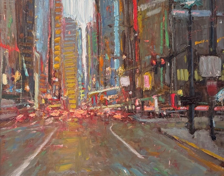 Jim Beckner - "Down on Lincoln," Oil Painting For Sale at 1stDibs