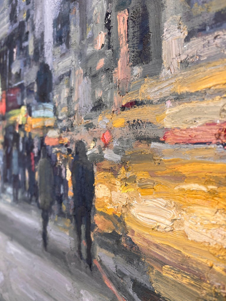 Jim Beckner - "Sidewalks in Greys," Oil Painting For Sale at 1stDibs