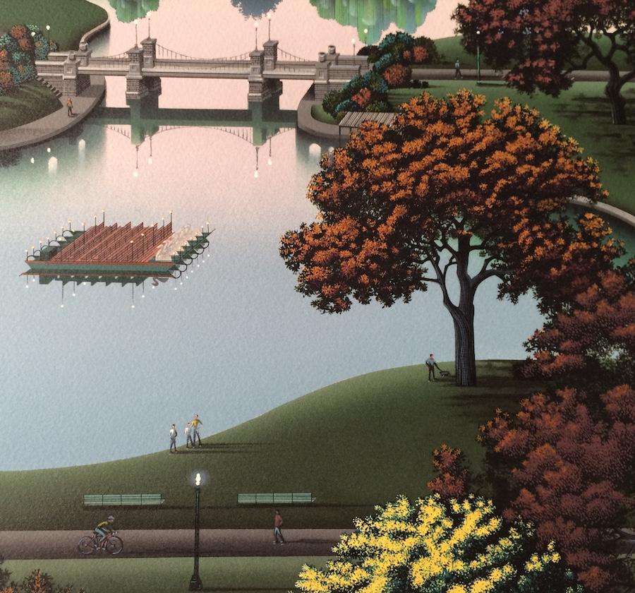 Jim Buckels - BOSTON PUBLIC GARDEN, Signed Hand Made Lithograph ...