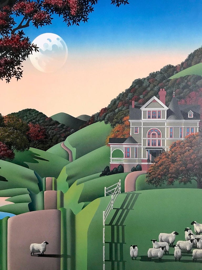 Jim Buckels - SEVEN SISTERS ROAD Signed Lithograph, Rural Landscape ...