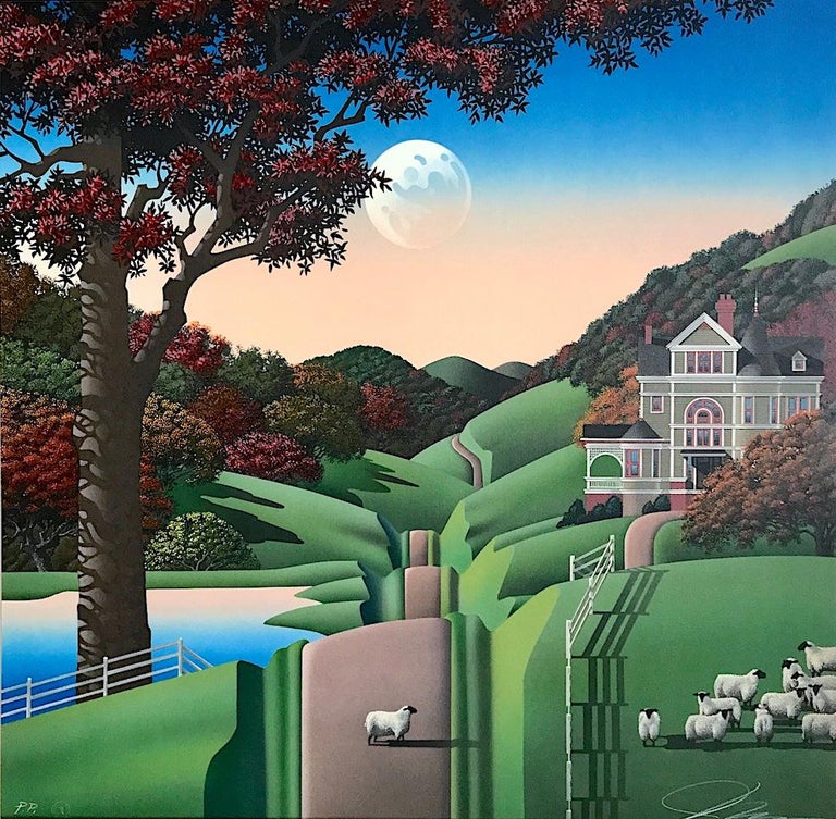 Jim Buckels - SEVEN SISTERS ROAD Signed Lithograph, Rural Landscape ...