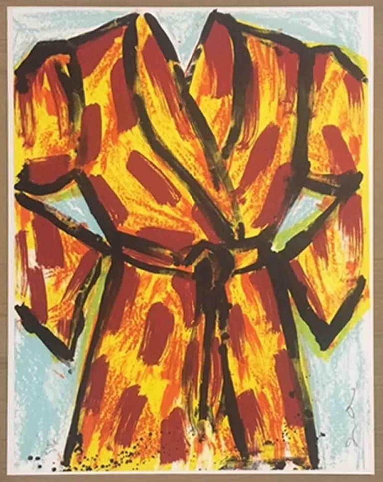 Jim Dine - Black Ink Robe at 1stDibs