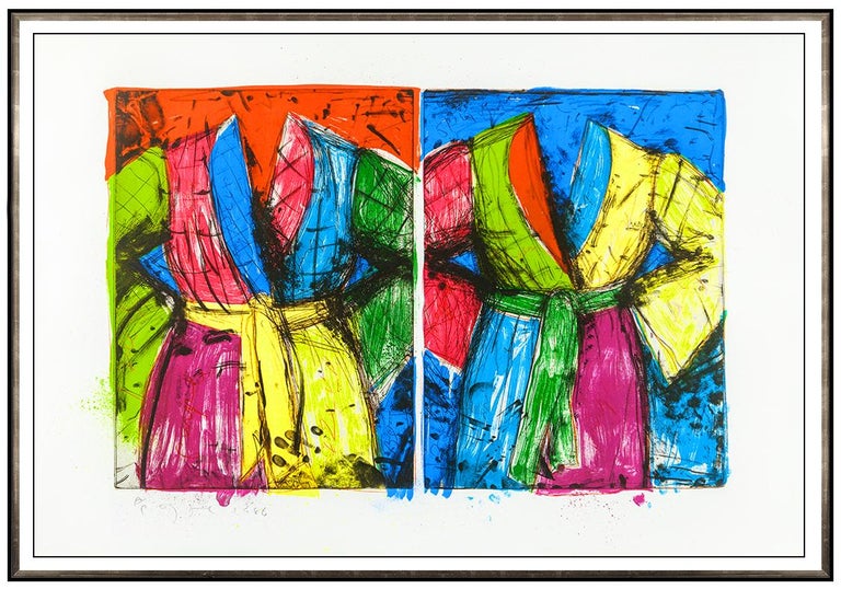 Jim Dine - Jim Dine Original Etching Lithograph Florida Bathrobes Robe ...