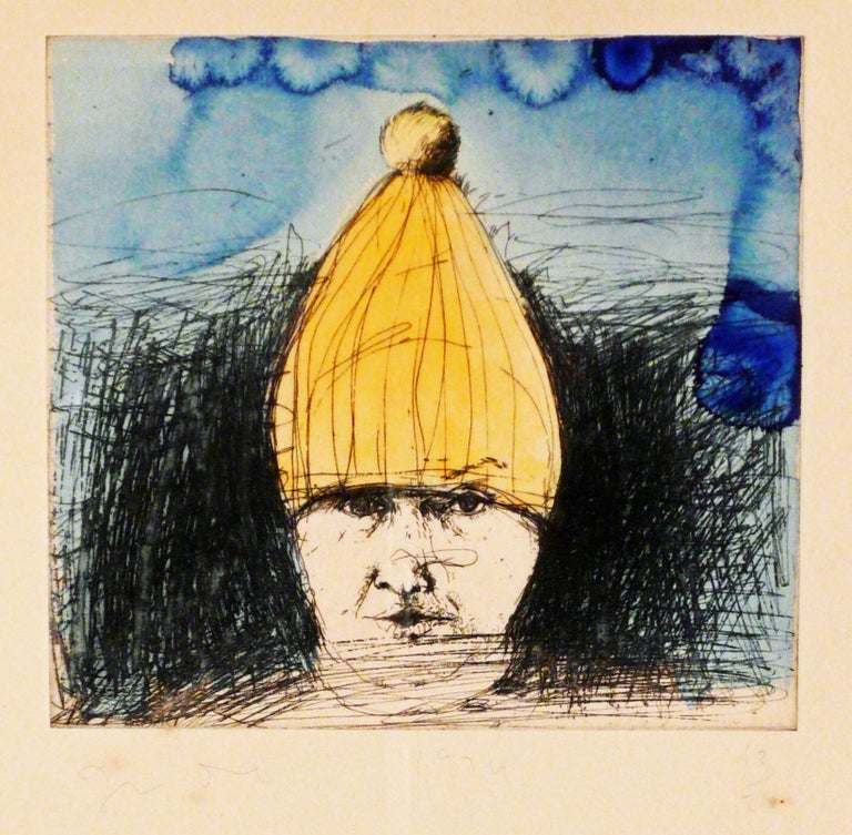 Jim Dine - SELF-PORTRAIT IN A SKI HAT at 1stDibs