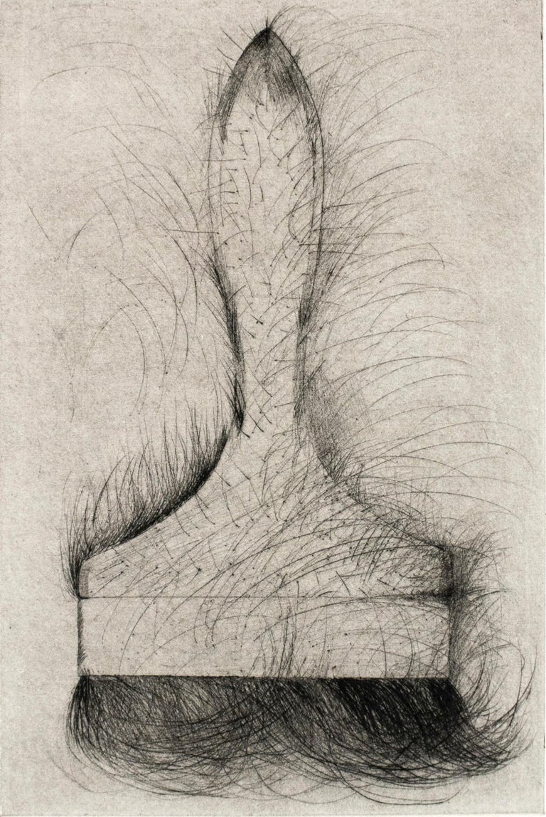 Jim Dine - Tool Drypoint: Paintbrush by Jim Dine, black and white tool ...