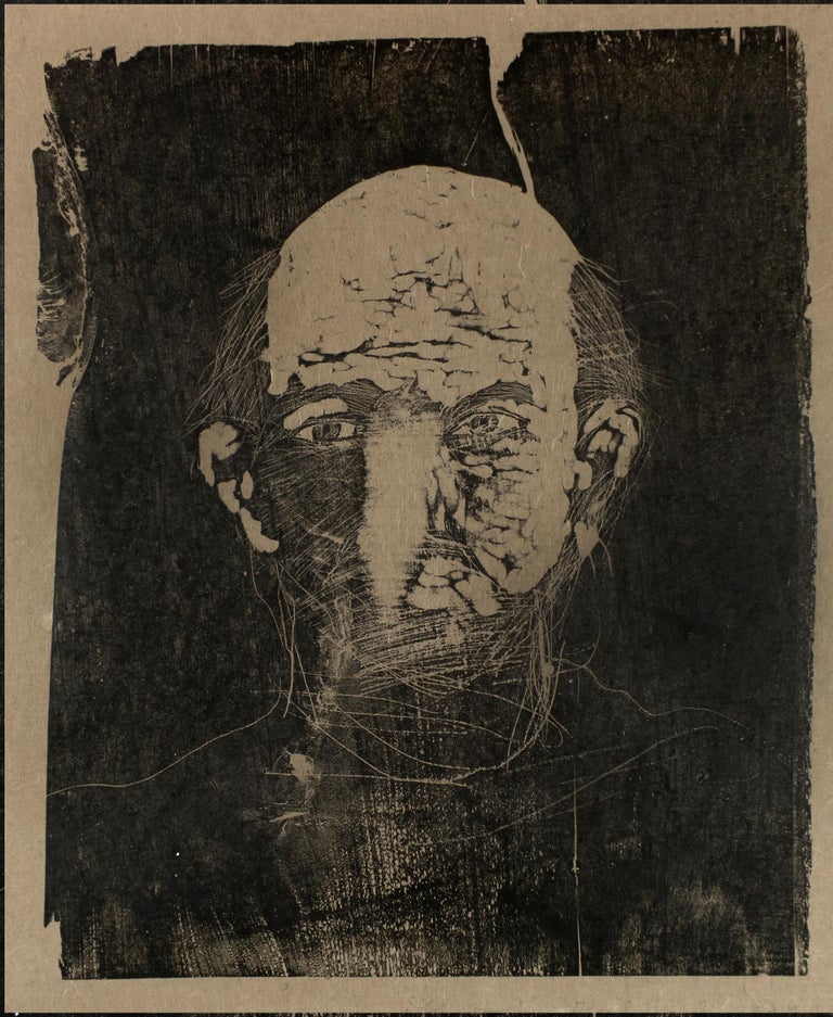 Jim Dine - Woodcut Self Portrait (unique state proof) For Sale at 1stDibs