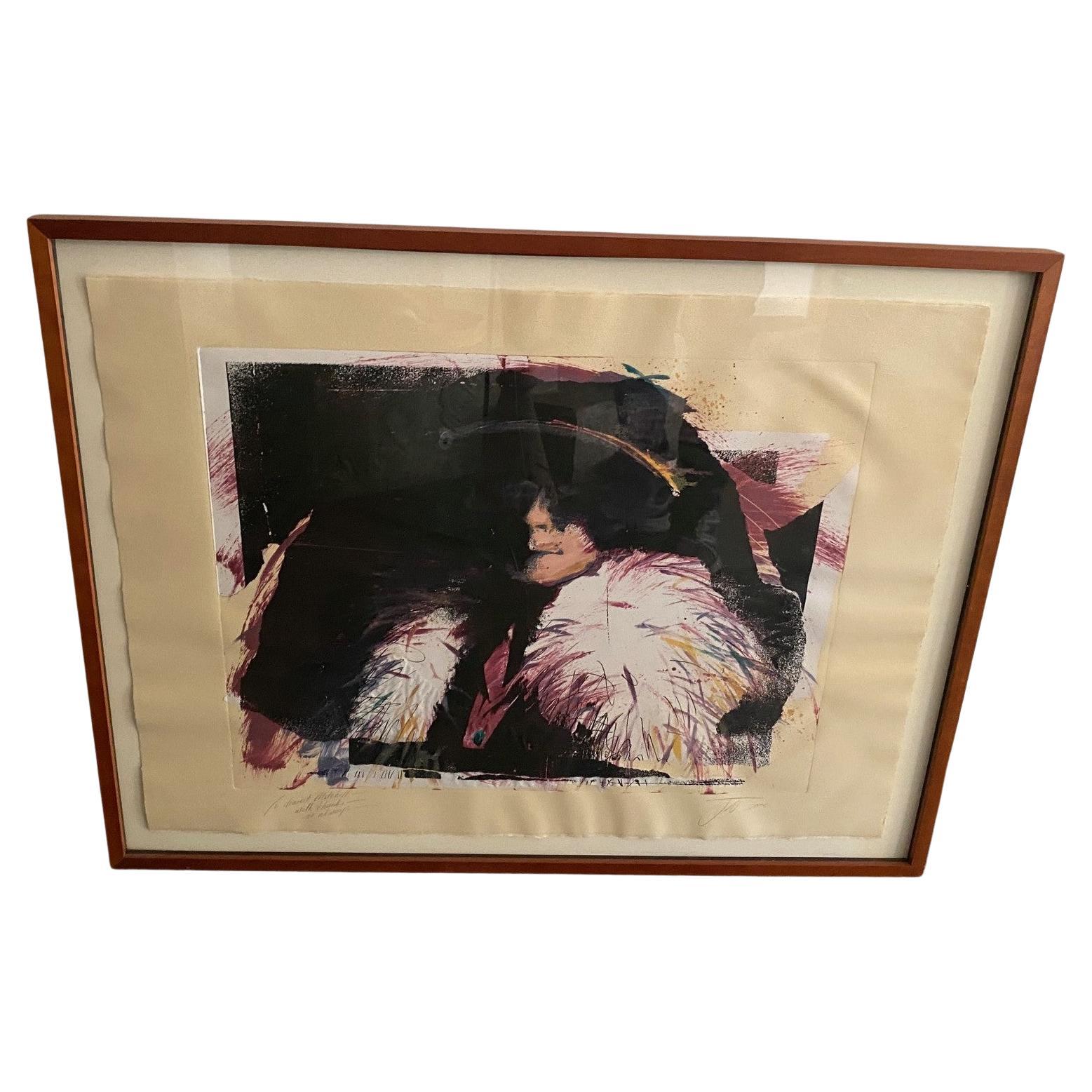 Jim Dine Signed Aquatint Etching Print With Hand Coloring of Mysterious ...