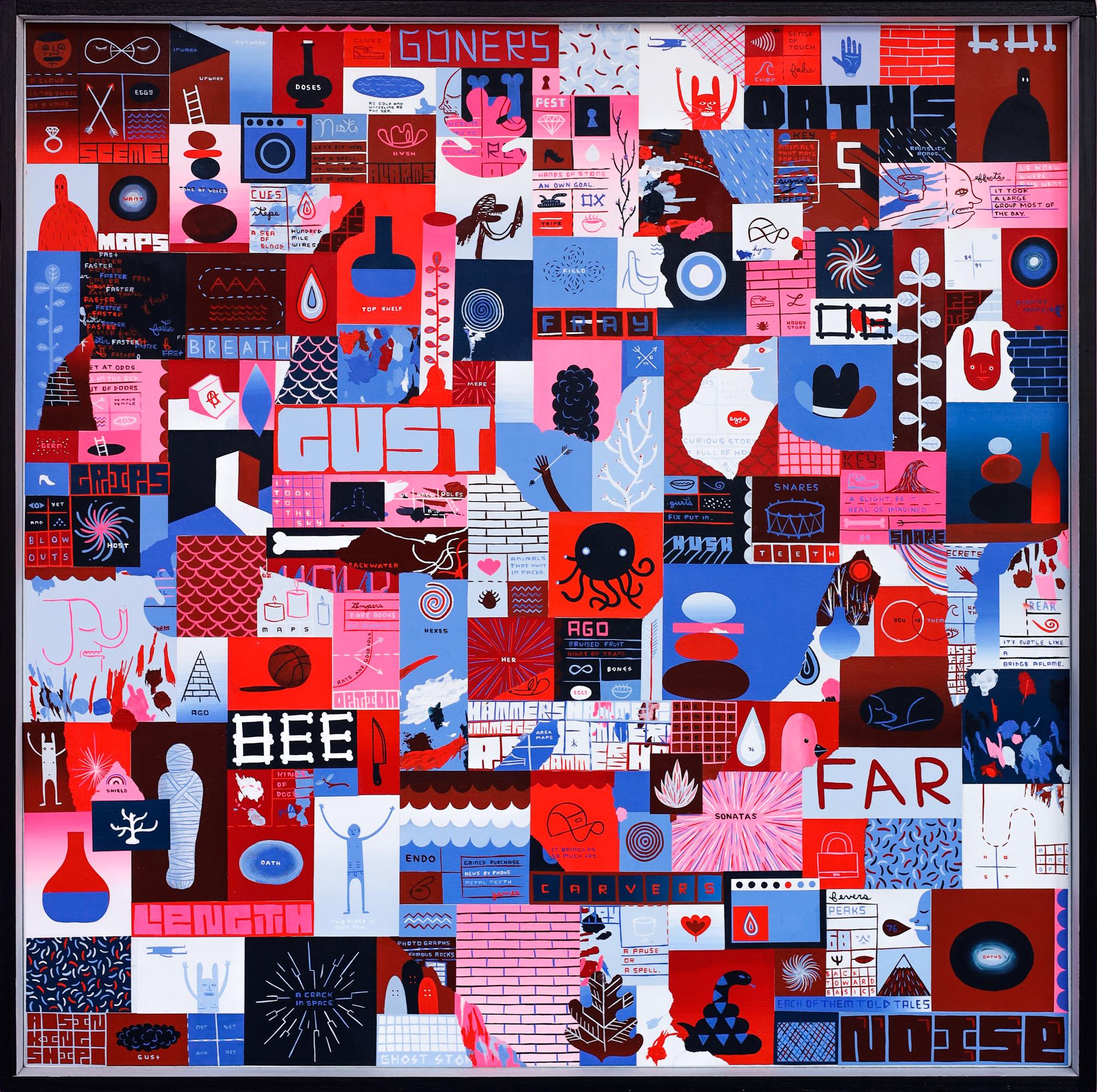 Jim Houser - "MAPAS DE ZONA" Acrílico y collage sobre lienzo en venta ...