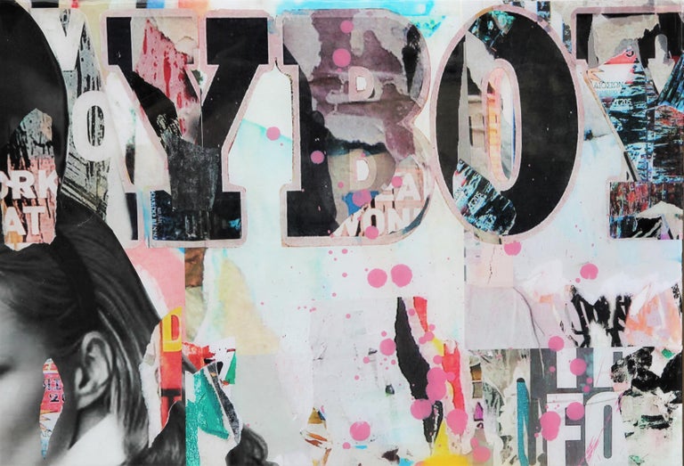 Jim Hudek - "Bunny's Tale" Colorful Playboy Kate Moss Mixed Media Pop ...