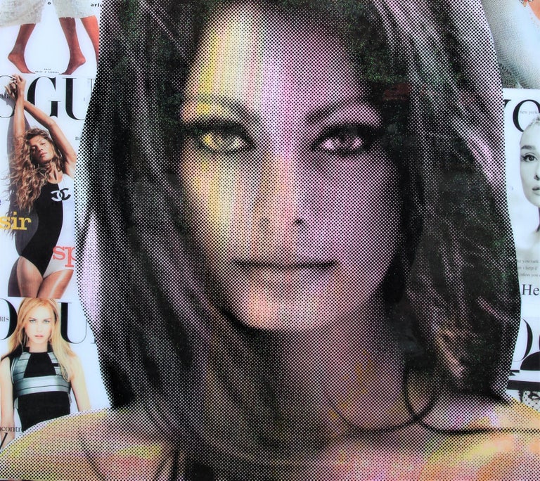 Jim Hudek - “Vogue History” Sophia Loren Colorful Contemporary Mixed ...