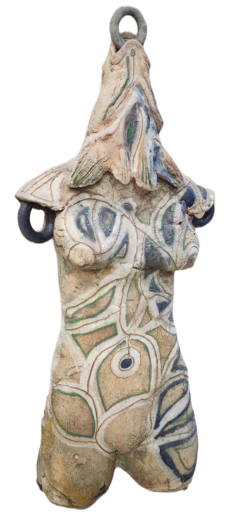 Jim Leedy - Torso Vessel (Fish Head Woman) For Sale at 1stDibs