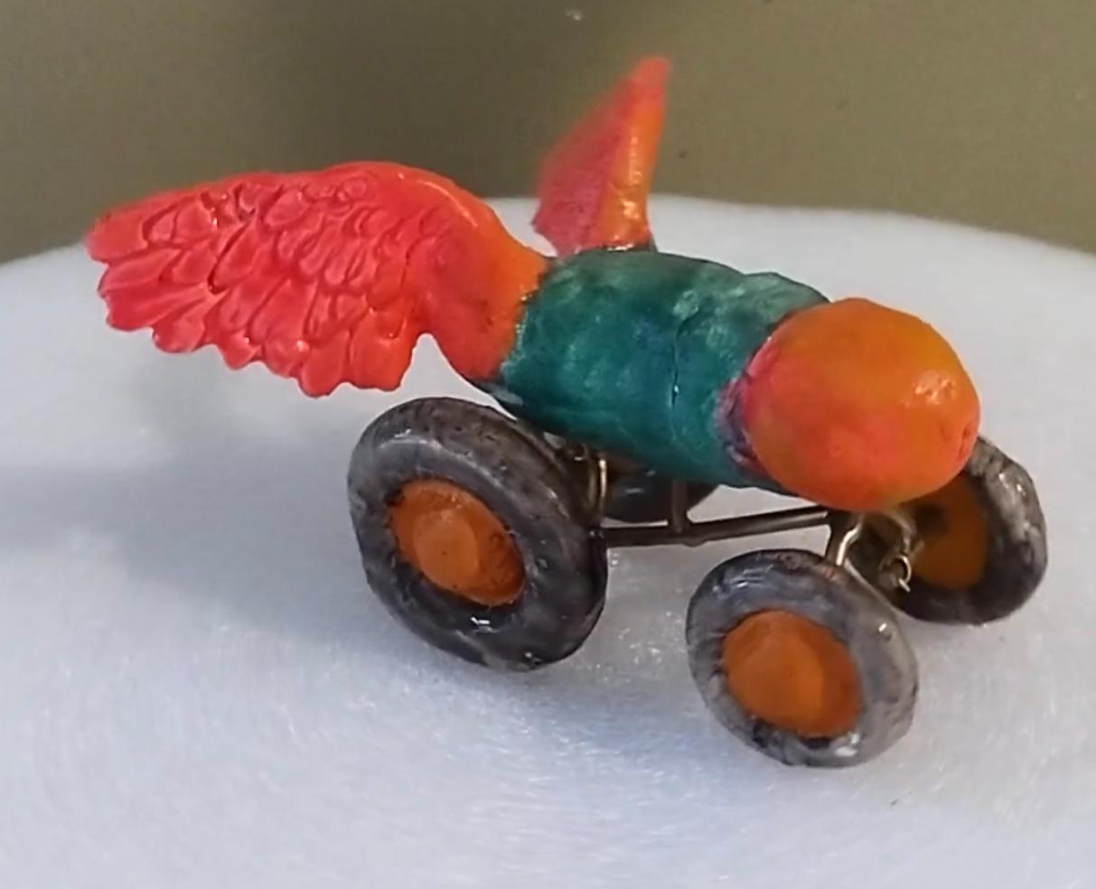 Jim Pallas - Green and Red Flying Phallus on Four Wheels For Sale at ...