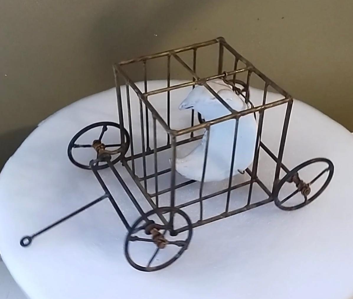 Jim Pallas - Moon in brass wheeled cage For Sale at 1stDibs