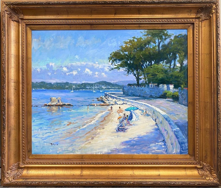 Jim Rodgers - Cap d'Antibes Cove, 24x30 original French impressionist ...