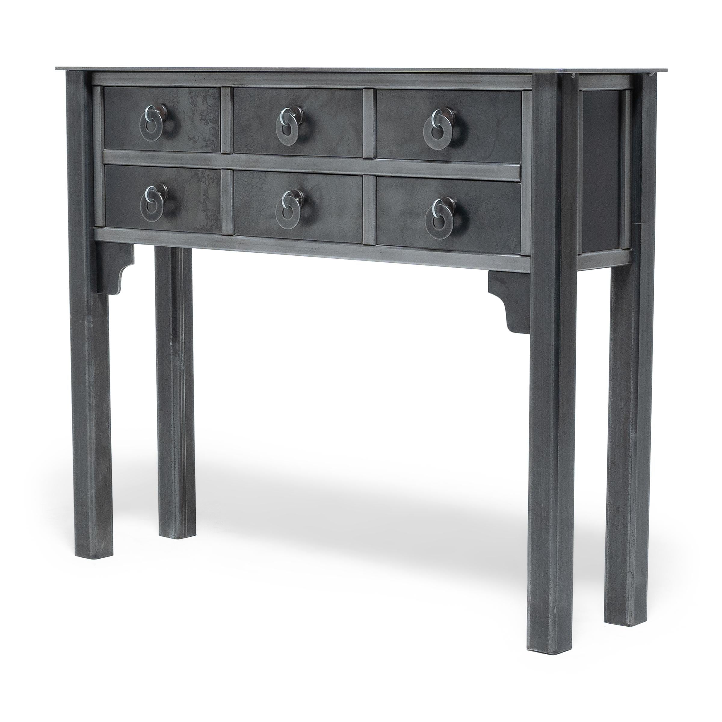 Jim Rose Ming Steel Altar Table at 1stDibs