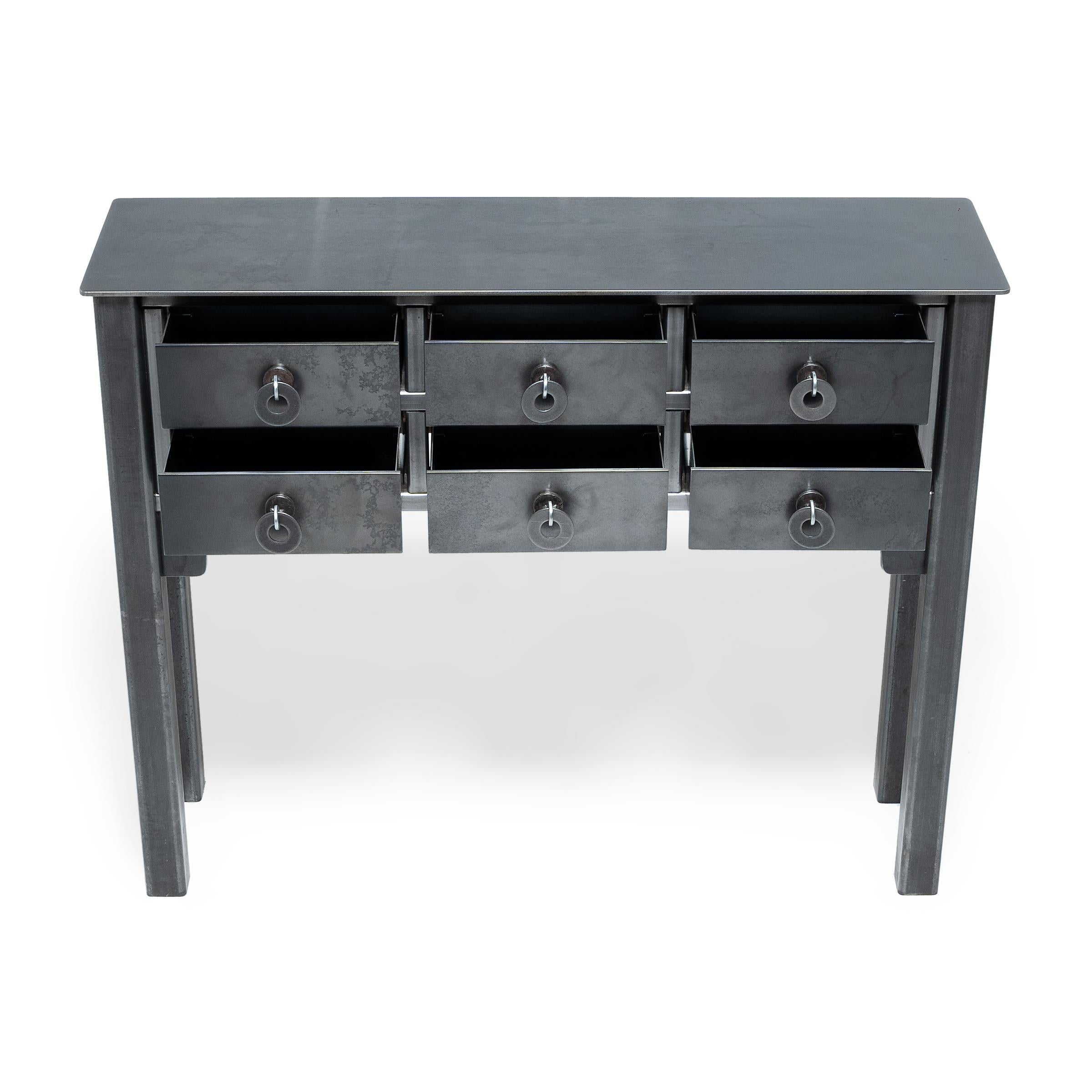 Jim Rose Ming Steel Altar Table at 1stDibs