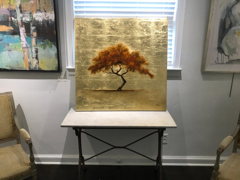 Jim Seitz - Autumn Dance by Jim Seitz, Acrylic and Silver Leaf on ...