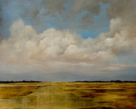 Jim Seitz - Tomorrow's Gift by Jim Seitz, Large Acrylic and Gold Leaf ...