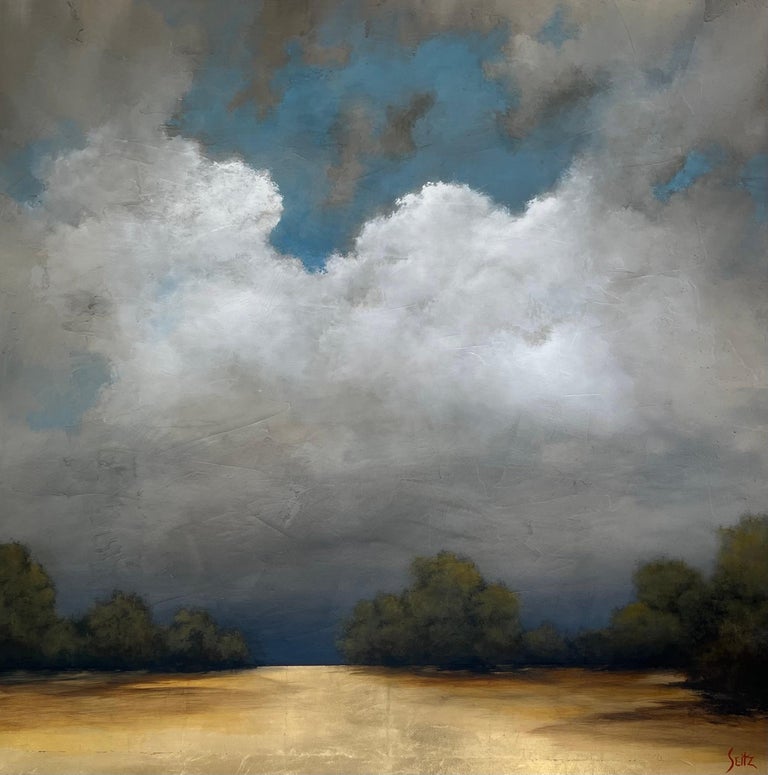 Jim Seitz - Gift of Light by Jim Seitz, Large Acrylic and Gold Leaf ...