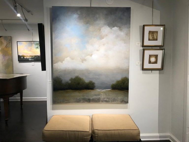 Jim Seitz - Summer Haze by Jim Seitz, Large Acrylic and Silver Leaf ...