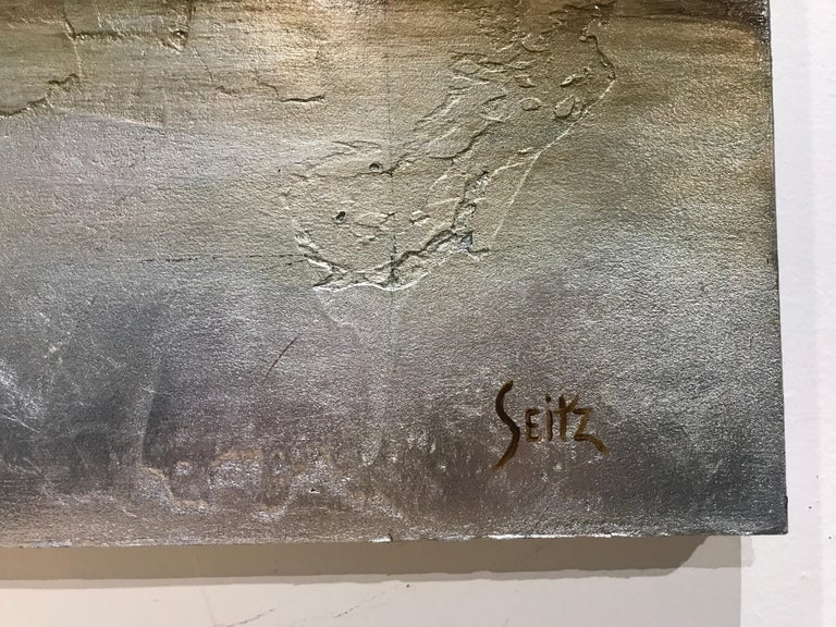 Jim Seitz - Summer Haze by Jim Seitz, Large Acrylic and Silver Leaf ...