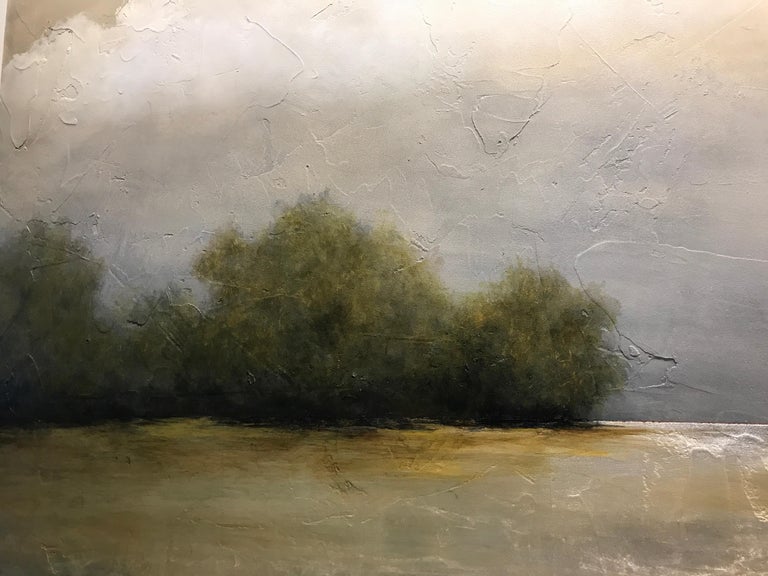 Jim Seitz - Summer Haze by Jim Seitz, Large Acrylic and Silver Leaf ...