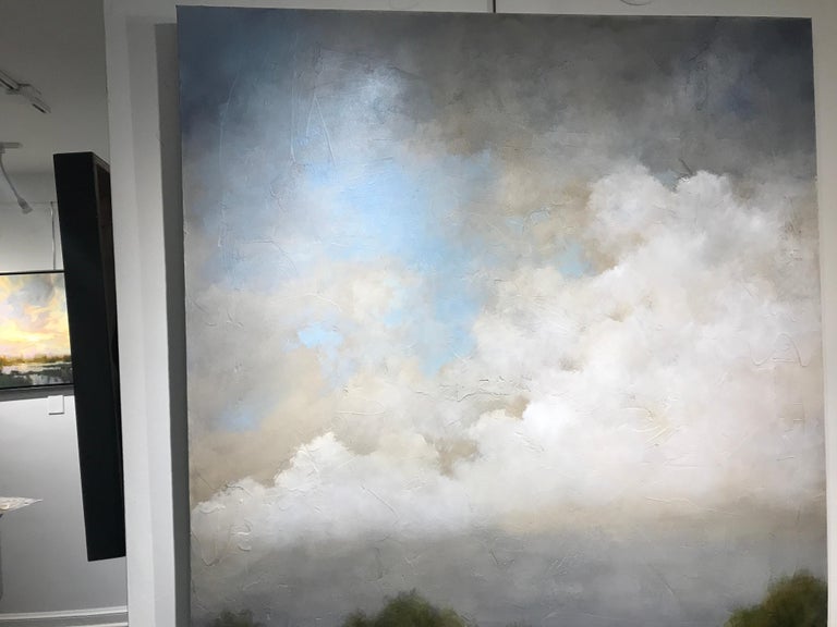 Jim Seitz - Summer Haze by Jim Seitz, Large Acrylic and Silver Leaf ...