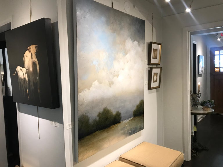 Jim Seitz - Summer Haze by Jim Seitz, Large Acrylic and Silver Leaf ...