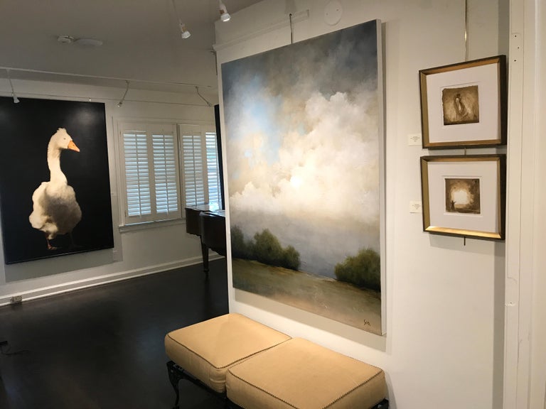 Jim Seitz - Summer Haze by Jim Seitz, Large Acrylic and Silver Leaf ...