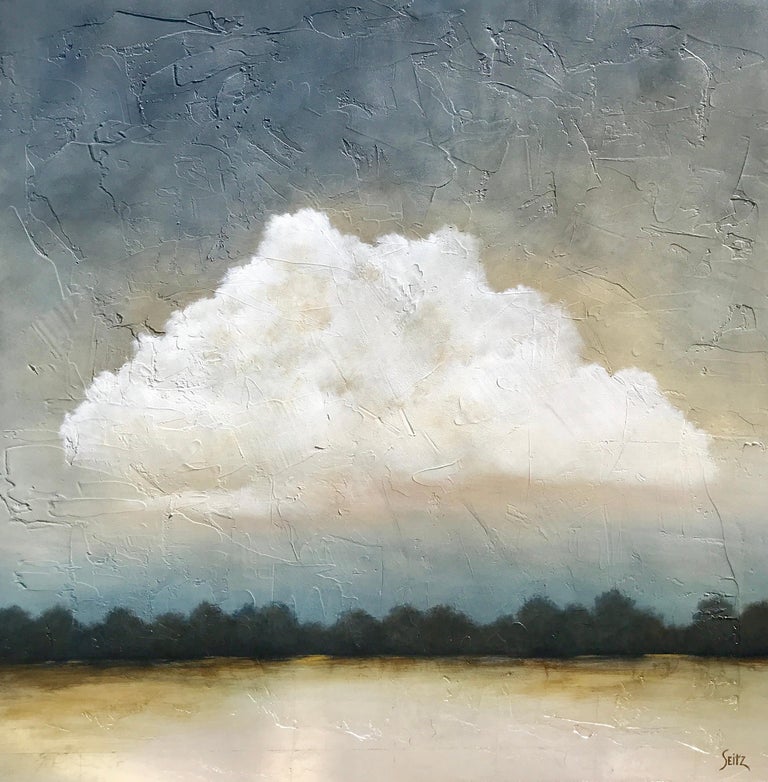 Jim Seitz - Sweet Escape by Jim Seitz, Large Acrylic and Silver Leaf ...