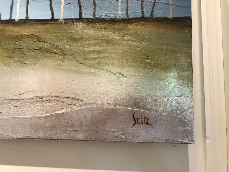Jim Seitz - White as Snow by Jim Seitz, Acrylic and Silver leaf on ...