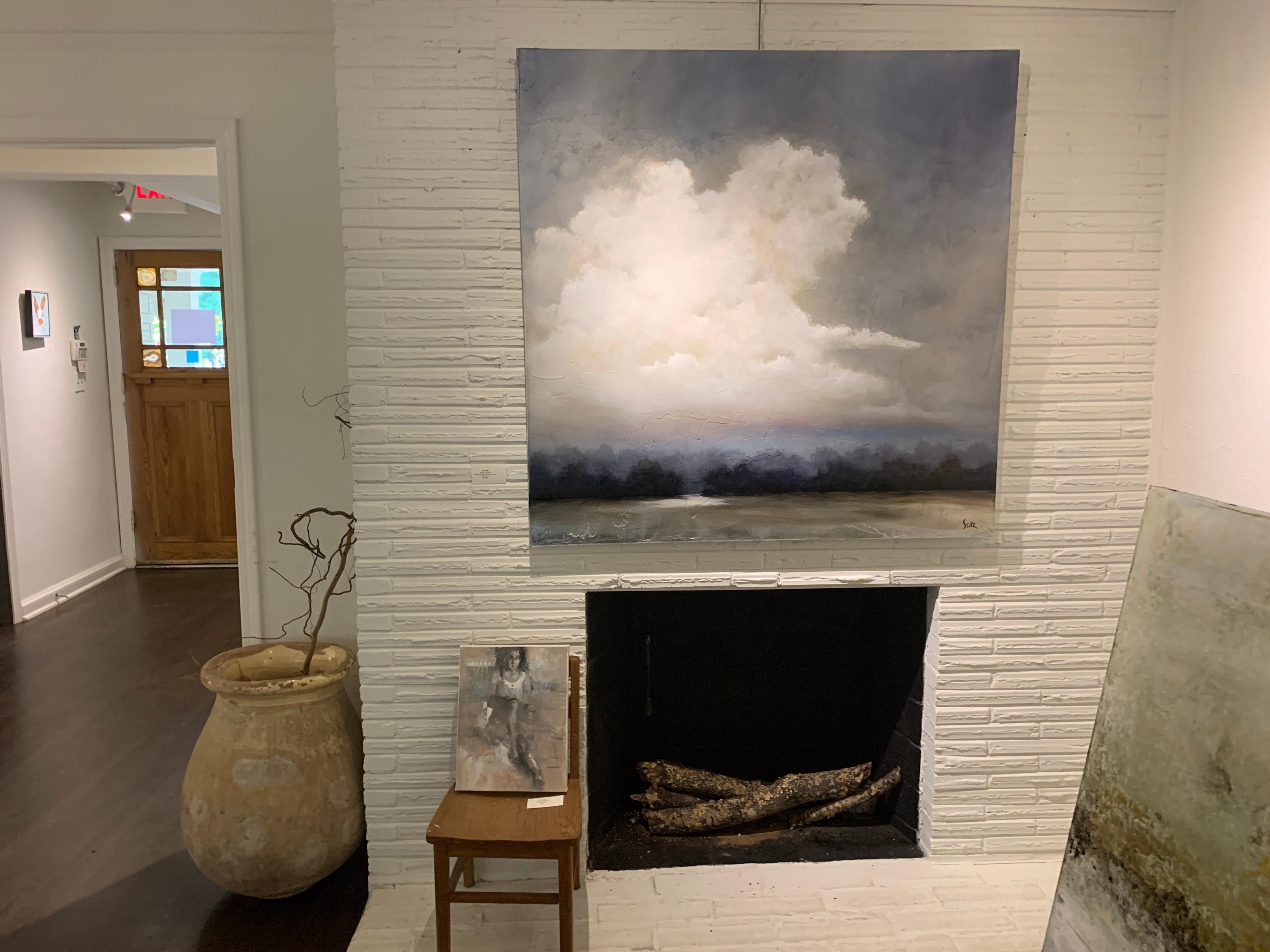 Jim Seitz - Winter Dreams by Jim Seitz, Large Silver Leaf Minimalist ...