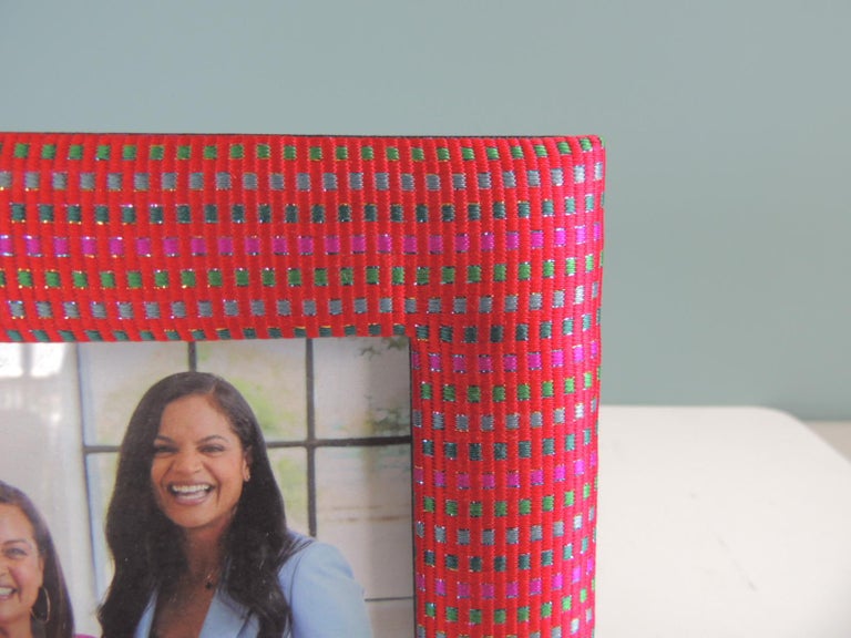 Jim Thompson Red Silk Picture Frame For Sale at 1stDibs