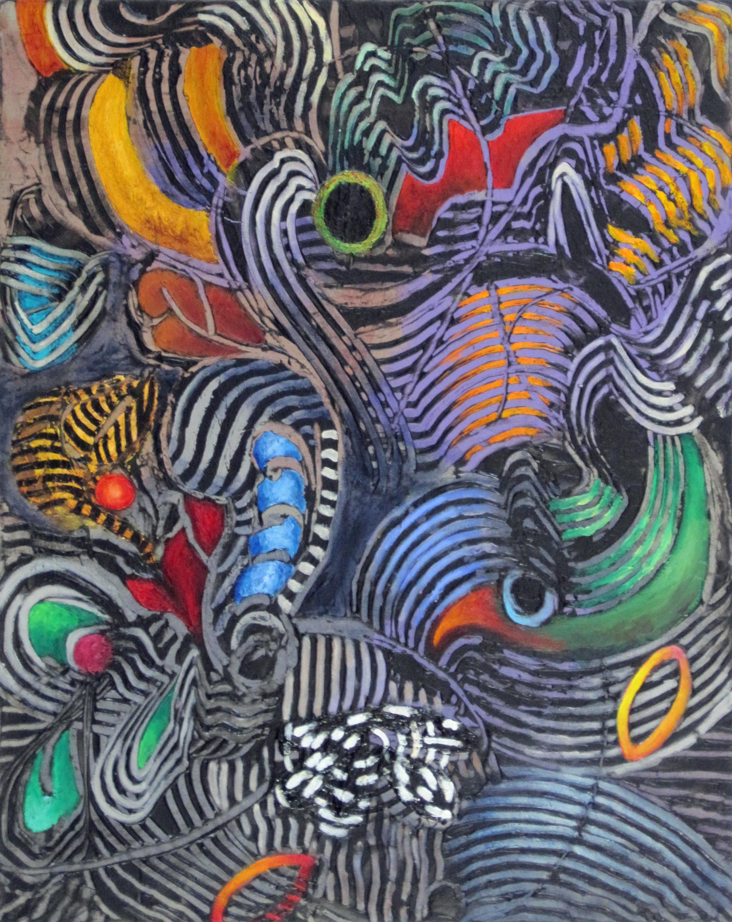 Jim Waid - Parrot, bold tropical colors and patterns, abstract painting ...