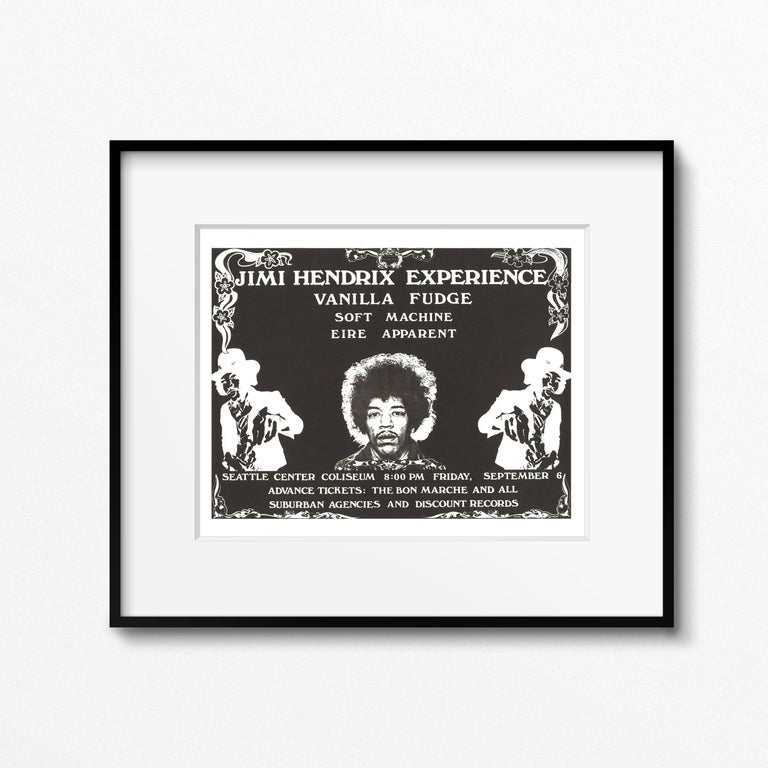 Jimi Hendrix Original Vintage Concert Handbill Poster, Seattle, 1968 at ...