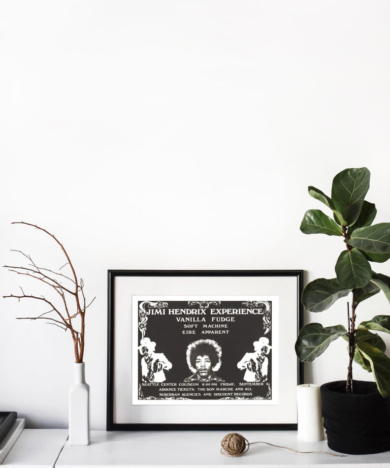 Jimi Hendrix Original Vintage Concert Handbill Poster, Seattle, 1968 at ...