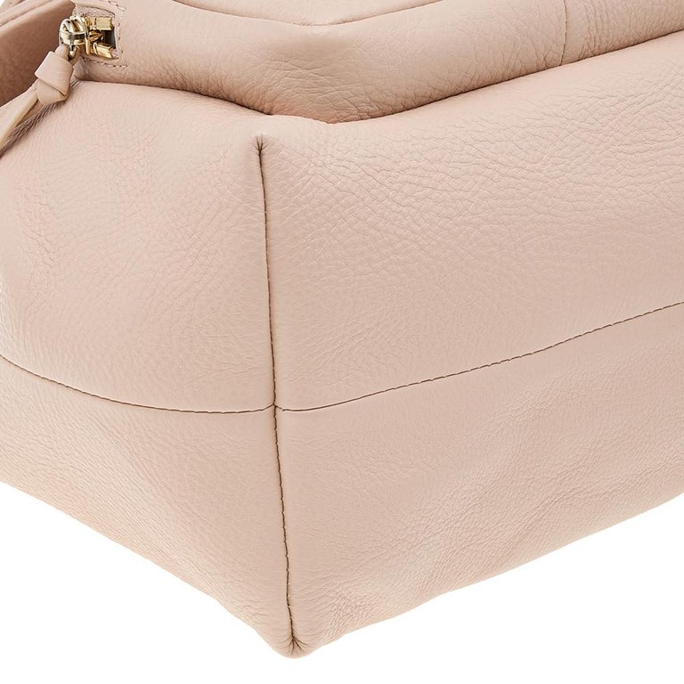 Jimmy Choo Beige Leather Drawstring Backpack For Sale at 1stDibs