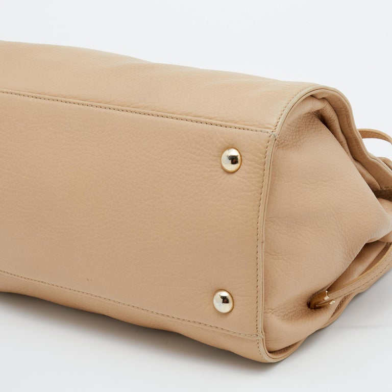 Jimmy Choo Beige Leather Rosalie Satchel For Sale at 1stDibs