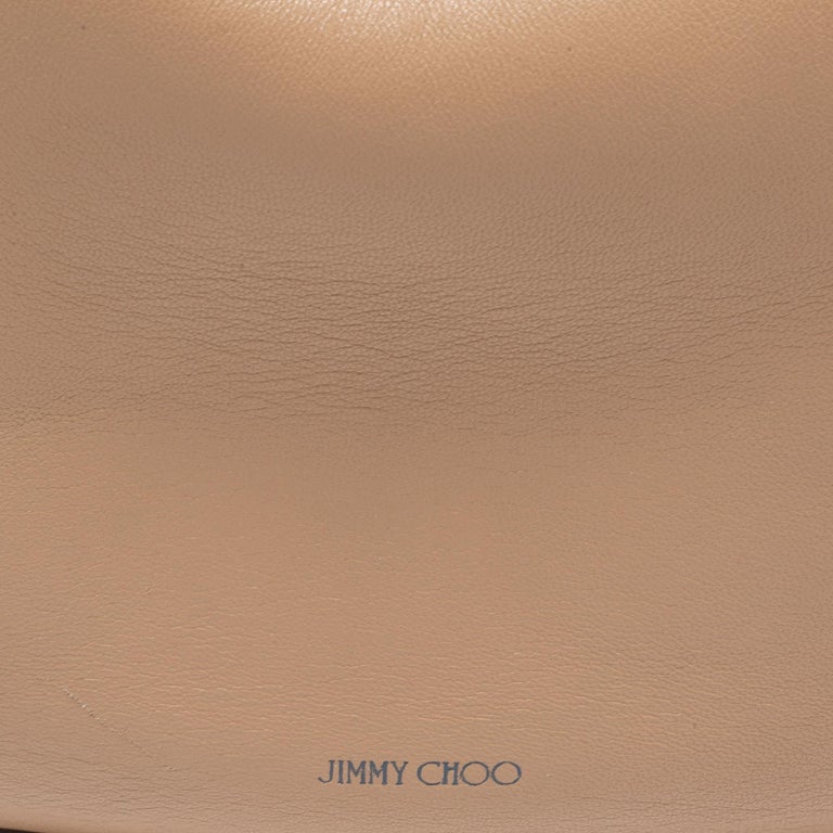 Jimmy Choo Beige Leather Stevie Hobo For Sale at 1stDibs