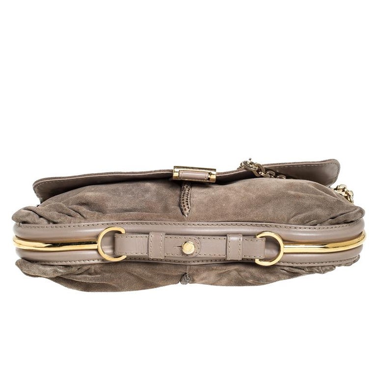 Jimmy Choo Beige Nubuck and Leather Flap Shoulder Bag For Sale at 1stDibs