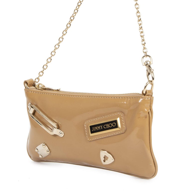 Jimmy Choo Beige Patent Leather Pochette at 1stDibs | jimmy choo ...