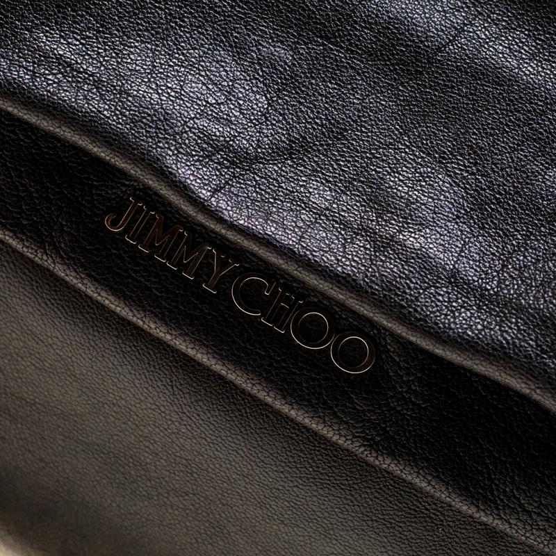 Jimmy Choo Black Leather Boho Biker Chain Hobo For Sale at 1stDibs